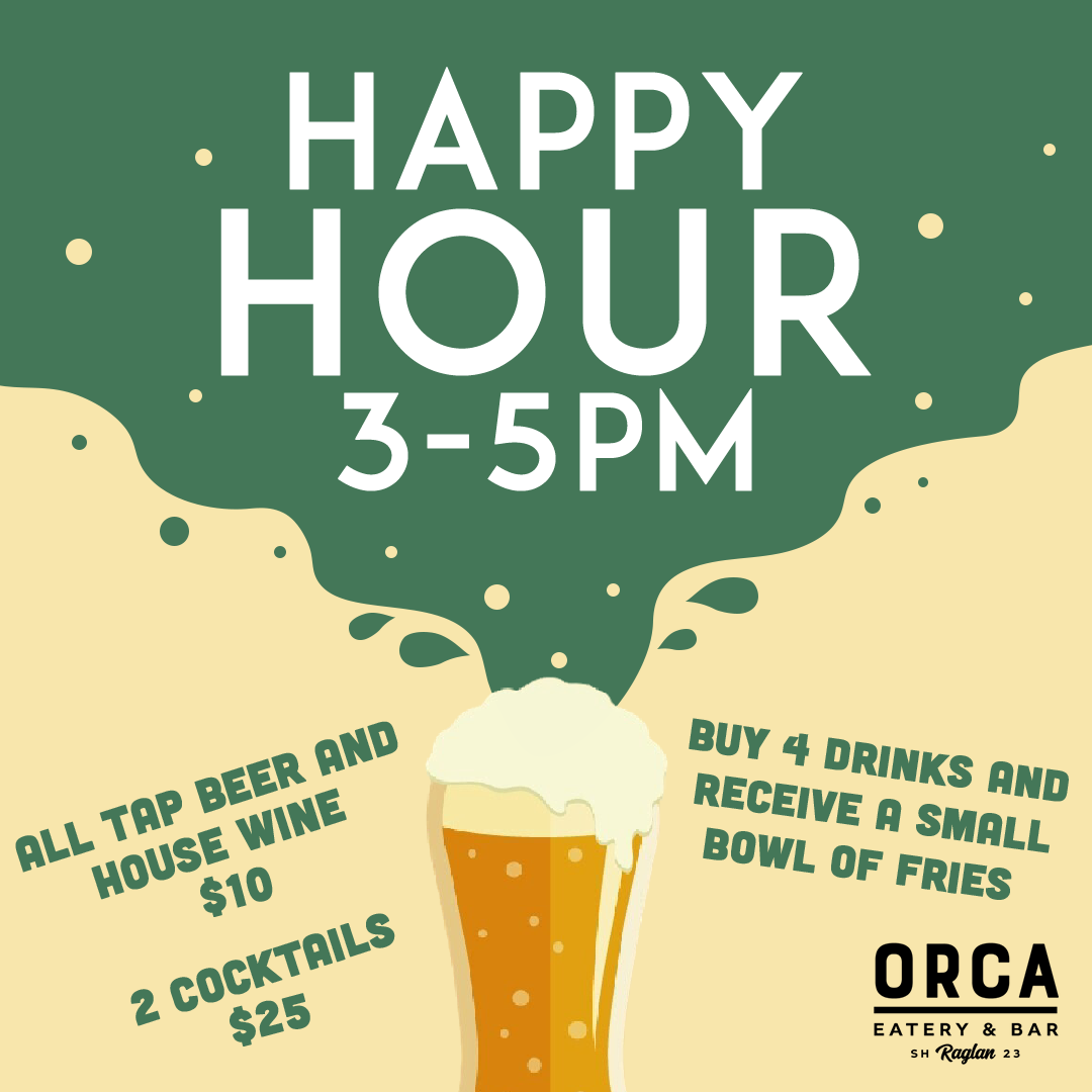 Orca menu | Raglan cafe restaurant eatery and bar | Orca Eatery and Bar